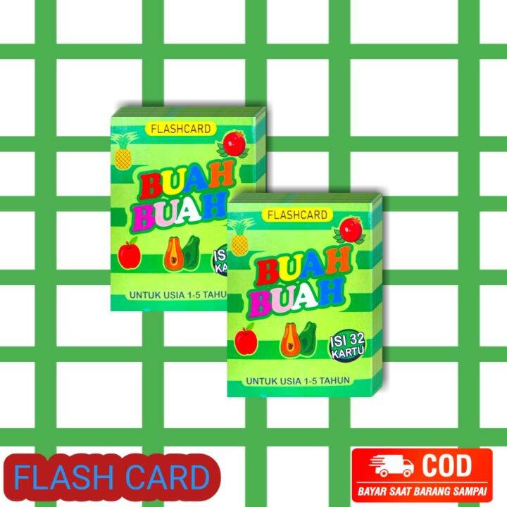 Flash Card Edukasi Anak Mengenal / Buah Buahan | Lazada Indonesia