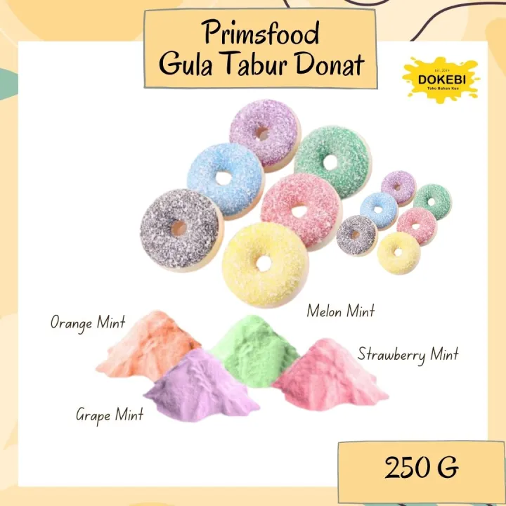 GULA TABUR DONAT WARNA 250GR - GULA DONAT WARNA - GULA DINGIN - ICING ...