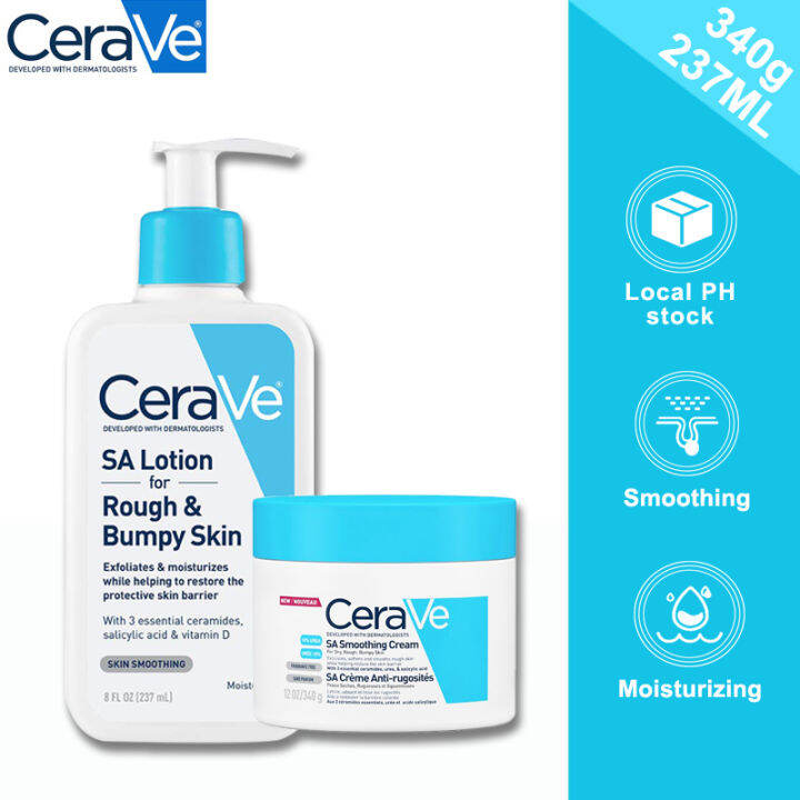 CeraVe Renewing SA Lotion /SA Smoothing CreamSalicylic Acid Moisturizer ...