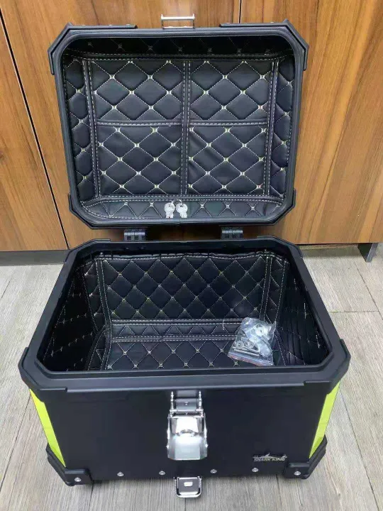 TOP BOX ALLOY 45 LITERS SHARKING HEAVY DUTY WITH LEATHER INTERIOR ...