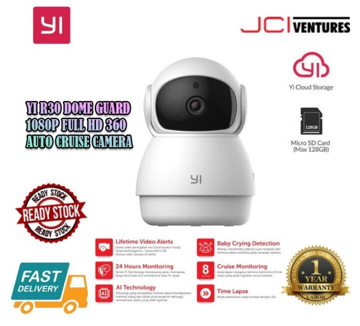 YI R30 DOME GUARD 1080P FULL HD 360 AUTO CRUISE CAMERA | Lazada
