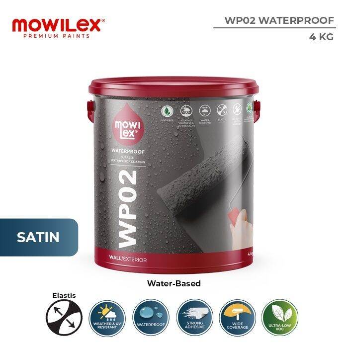 Mowilex WP02 Waterproof Cat Pelapis Anti Bocor 4 Kg | Lazada Indonesia