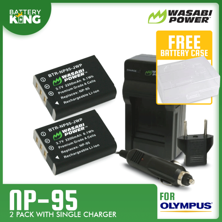 WASABI POWER NP-95 Battery 2-Pack and Single Charger | Lazada PH