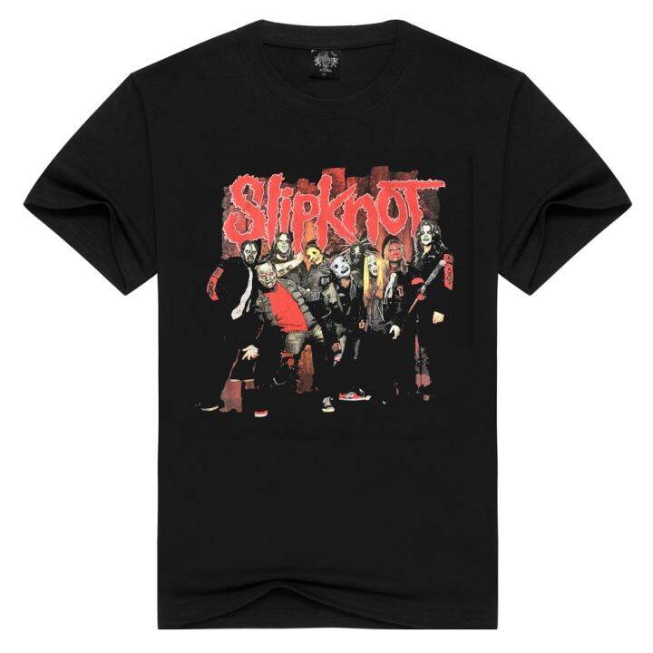 Rock Band shirt Slipknot Popular printed pattern BLACK Round neck ...