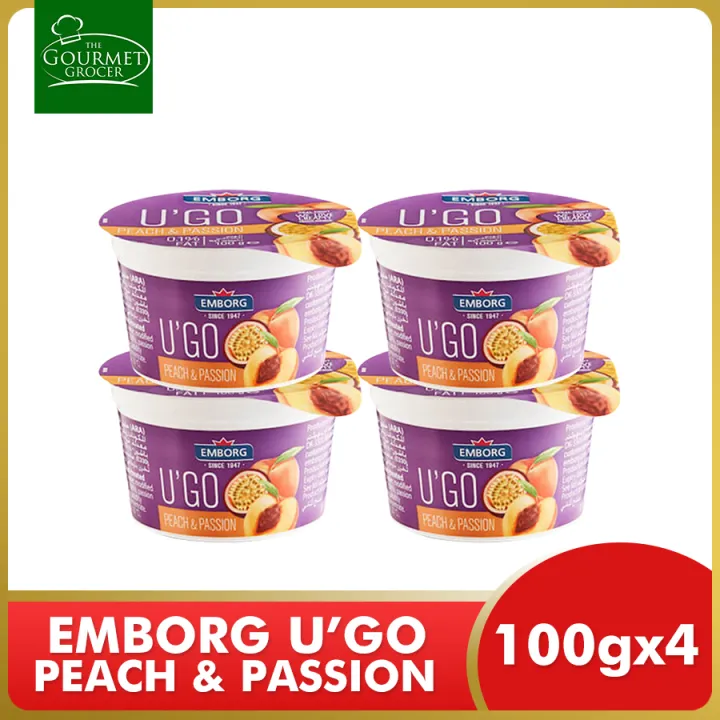 Emborg UGO Peach & Passion Family Pack 100gx4 | Lazada PH