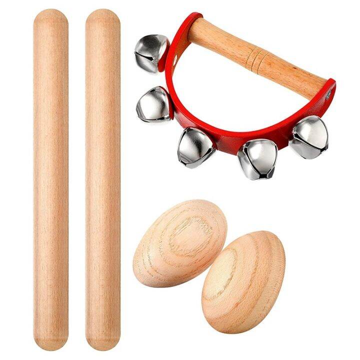 Musical Percussion Instrument Set,Rhythm Sticks + Wood Egg Shakers ...