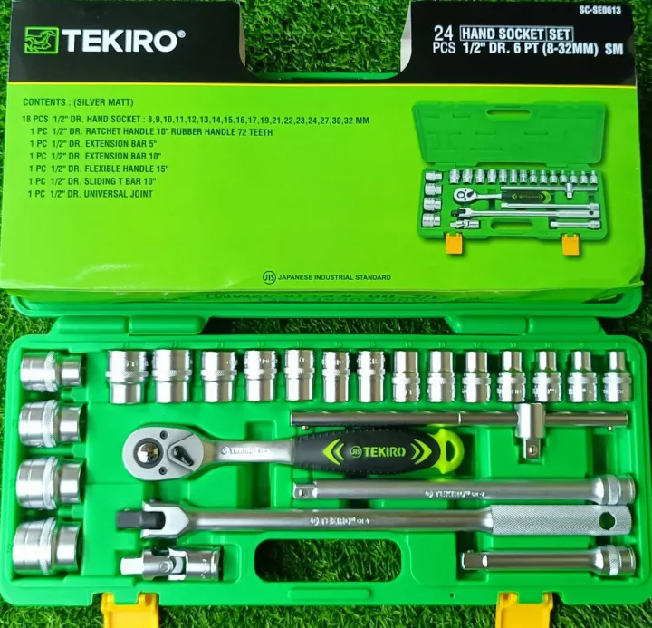 Tekiro Kunci Sok Set BOX PLASTIK 24pc 8-32mm 1/2"DR Box Plastik Sock Set 24pc Tekiro soket set ...