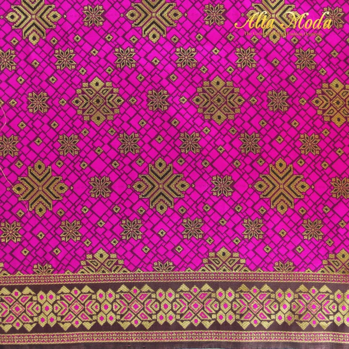 Songket Motif Palembang Snow Pattern Pink Fuschia (1M) (Alta Moda ...