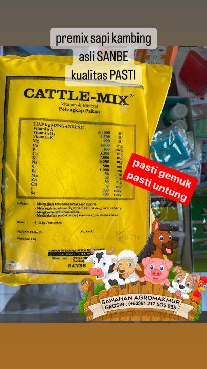 penggemuk sapi cattle mix mineral premix super kambing kuda domba babi ...
