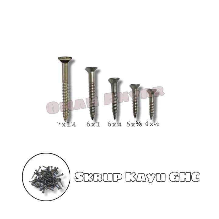 Skrup Kayu GHC Wood Screw 1 Kotak | Lazada Indonesia