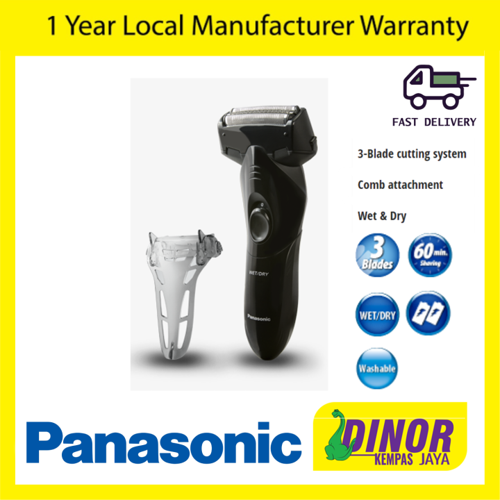 Panasonic Battery Operated 3-Blade Shaver ES-SL10-K401 Wet & Dry | Lazada