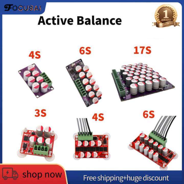 FocusAi 6A Active Balance Board Lifepo4 3S 4S 6S 17S High current ...