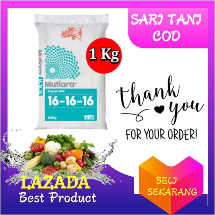 Pupuk NPK Mutiara 16-16-16 - 1 Kg | Lazada Indonesia