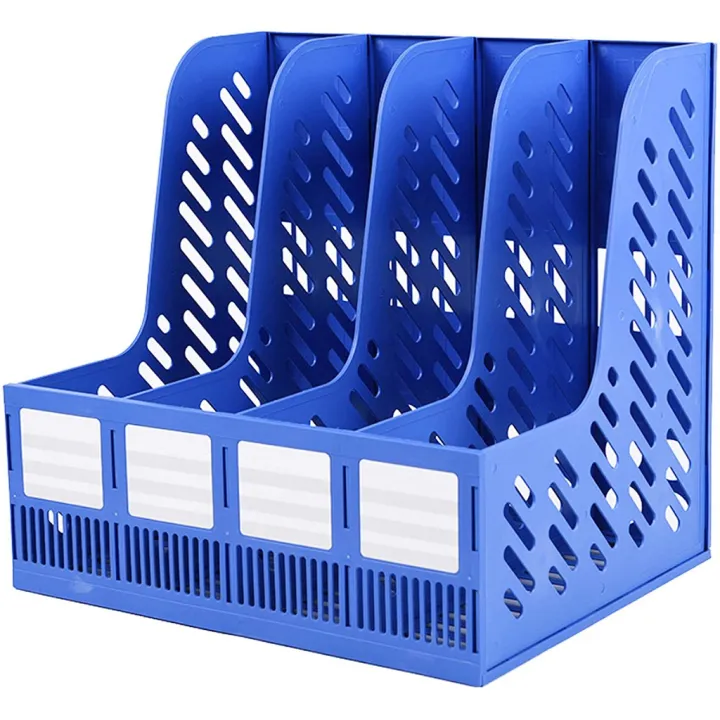 Desk File Organizer,Sturdy Magazine File Holder 4 Sections Plastic ...