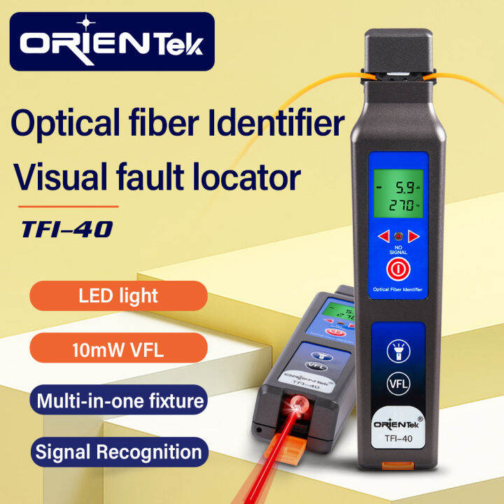 Orientek TFI-40 Optical Fiber Identifier VFL LED light, OFI Live Fiber Identifier Detector ...