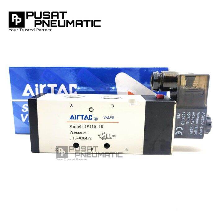 Solenoid Valve Airtac 4v410 15 / Selenoid Valve Airtac 4v410-15 ...