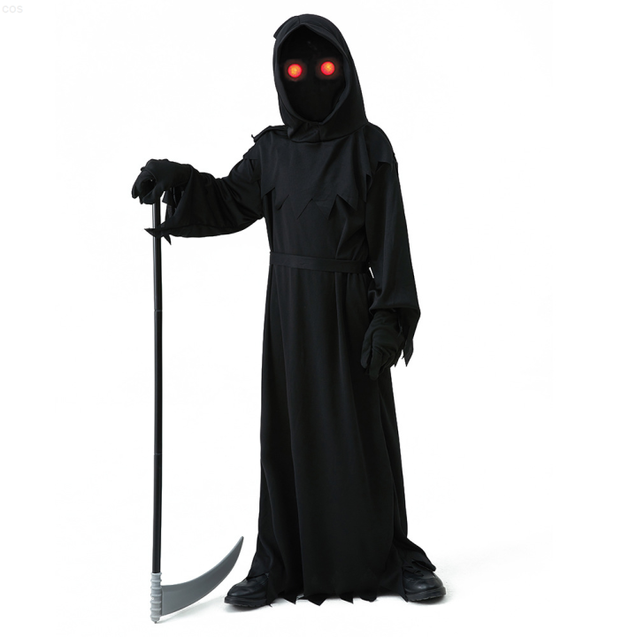 Halloween Children's Death Clothes Red Eyed Ghost Demon Death Robe ...