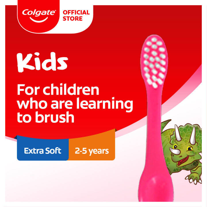 Colgate Kids Dinosaur Toothbrush 2-5 Years (Extra Soft) | Lazada