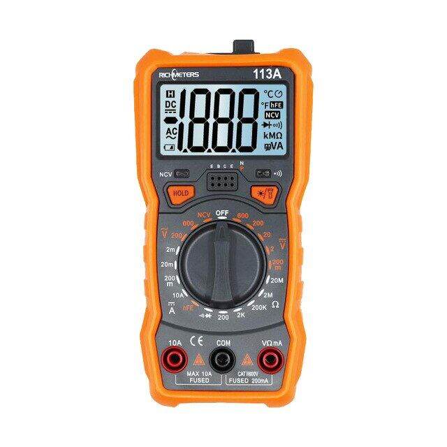 HOT☊】 limanyi Richmeters Rm113a Ncv Digital Multimeter 2000 Counts Hfe ...
