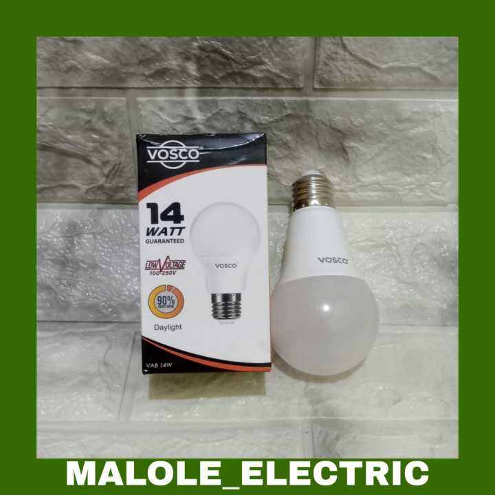 LED vosco A-Bulb 14 watt // 14 watt cahaya putih | Lazada Indonesia