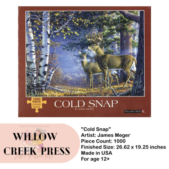 Willow Creek Press 1000 piece Jigsaw Puzzle - Cold Snap Whitetail Deer ...