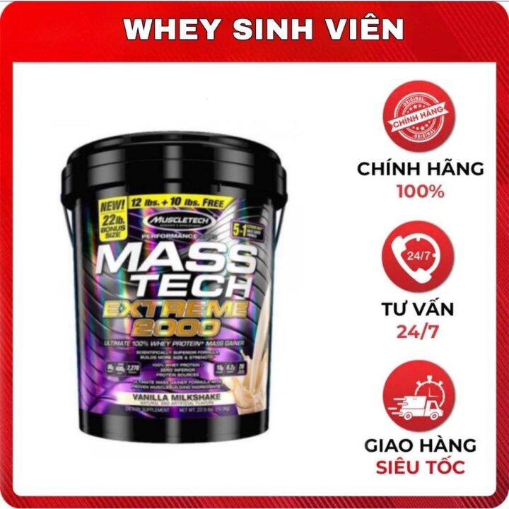 Sữa tăng cân MuscleTech Mass Tech Extreme 2000, 22Lbs (10 Kg) tại ...
