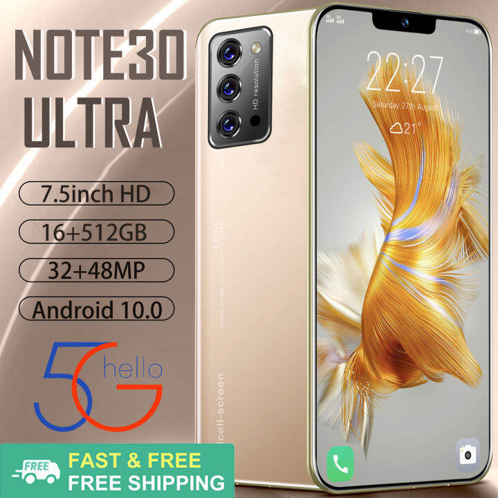 Note30 ultra Original cellphone 16GB RAM 512GB ROM 7.5 Inch sale ...