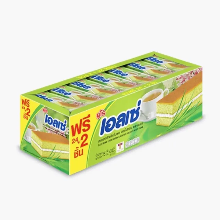 Ellse เอลเซ่ เลเยอร์เค้กกลิ่นวานิลลา สอดไส้ครีม 15กรัม x 24ชิ้น ...