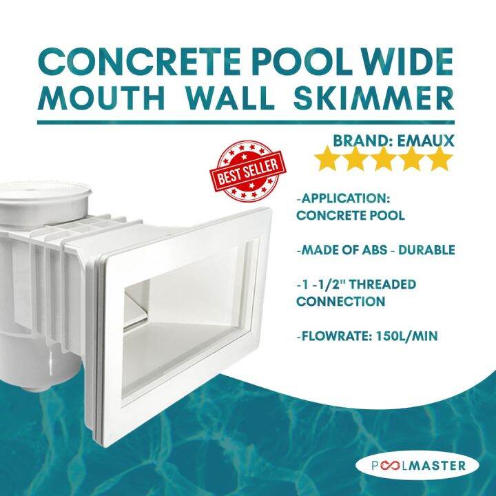 Emaux EM0020-RC Concrete Swimming Pool Wide Mouth Wall Skimmer | Lazada PH