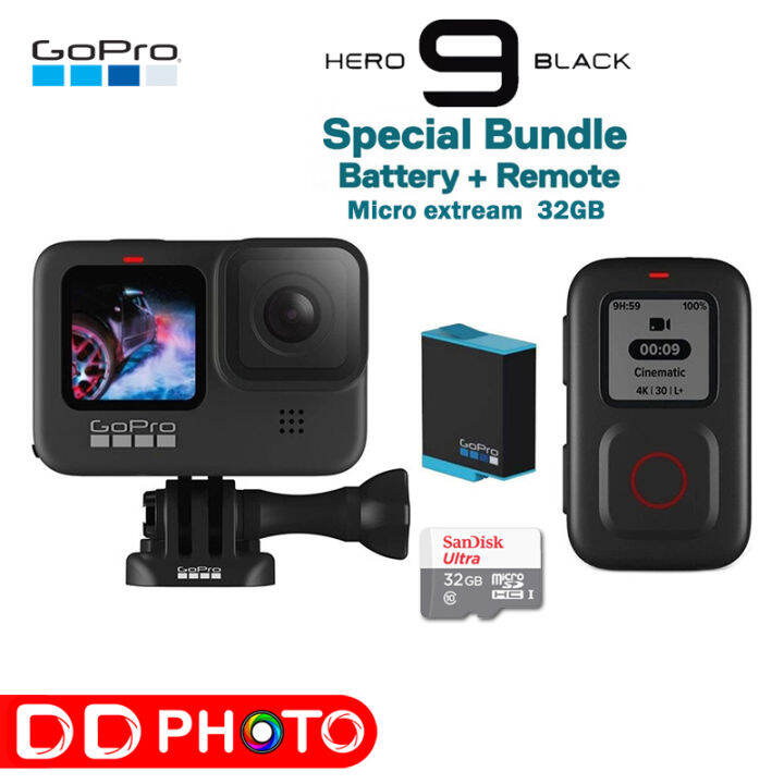 GoPro Hero 9 Bundle ฟรี Battery + รีโมท ของแท้ ประกันศูนย์ | Lazada.co.th
