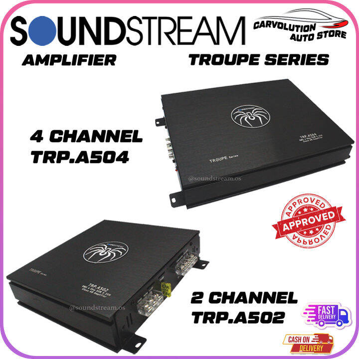 100% Original SOUNDSTREAM Troupe Series: 2 / 4 Channel Amplifier Class ...