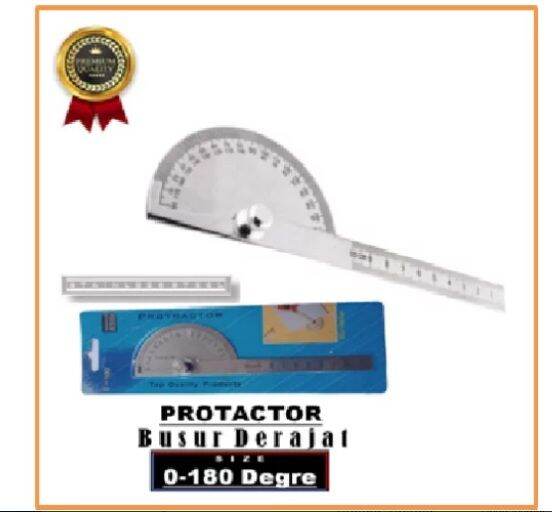 Penggaris Busur Derajat Combi Stainless Steel Protractor JAPAN | Lazada ...