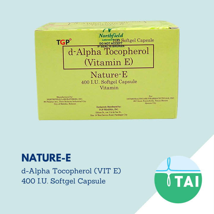 Vitamin E Cap 400iu (NATURE E) | Lazada PH