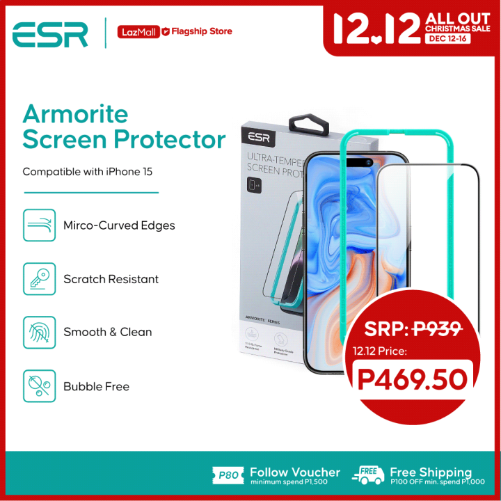 ESR Armorite Screen Protector for iPhone 15 - 1 Pack | Lazada PH