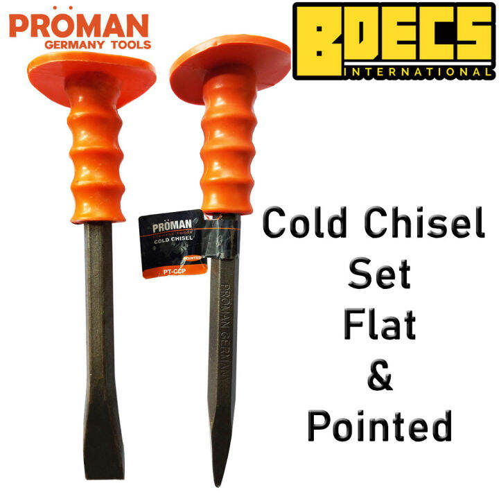 Cold Chisel Set Flat and Pointed Heavy Duty | Lazada PH