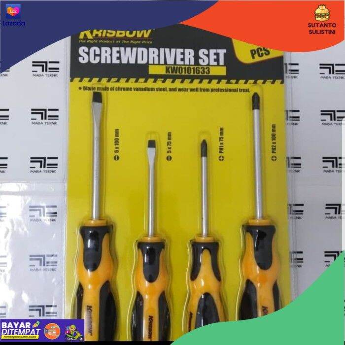 OBENG SET 4PCS KRISBOW / SCREWDRIVER SET KRISBOW | Lazada Indonesia