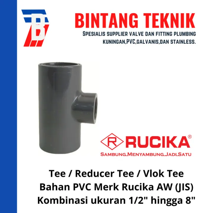 Tee 1" inch PVC Rucika AW | Lazada Indonesia