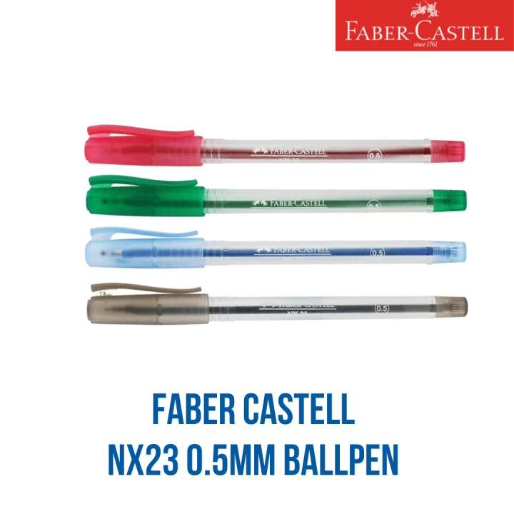 ART HUB FABER CASTELL NX23 0.5 Ballpen (Ball Point Pen, Water-resistant Ink) | Lazada PH