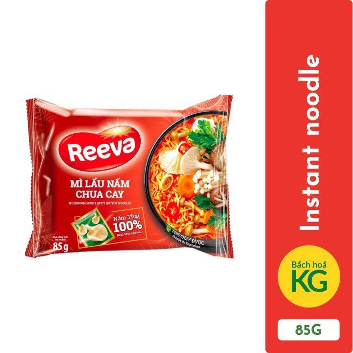 REEVA noodle hot pot spicy and sour mushroom pack of 85g - 面条火锅酸辣蘑菇包85克 ...