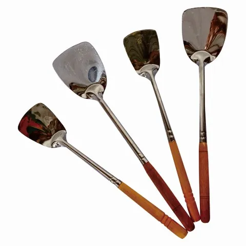 SUTIL STAINLESS TEBAL GAGANG KAYU | ALAT MASAK DAPUR | Lazada Indonesia