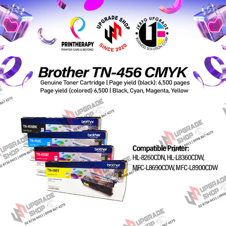 Brother Original Colour Toner Cartridge TN456 Black/Cyan/Magenta/Yellow ...