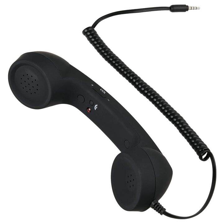 [ในสต็อก] [COD]Retro Telephone Handset Receiver MIC for Cellphone, 3.5 ...