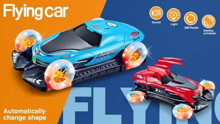 New Product Rotating Four-Wheel Flying Car Flashing Electric Universal ...