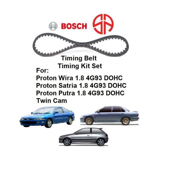 Proton Wira Timing Belt Bosch 1987AE1062 Proton Wira 1.8 4G93 DOHC Twin ...