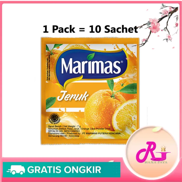 BEST MARIMAS JERUK isi 10 Sachet Minuman RASA BUAH Bubuk Instant ...
