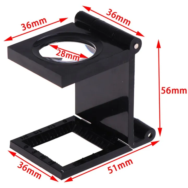 Microscope Folding Magnifier Stand Loupe with Scale for Textile Optical ...
