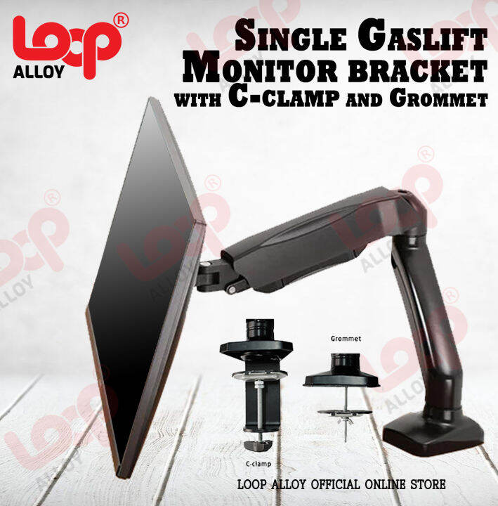 Loop Alloy Single Gas Lift Monitor Mount with C-Clamp and Grommet ...