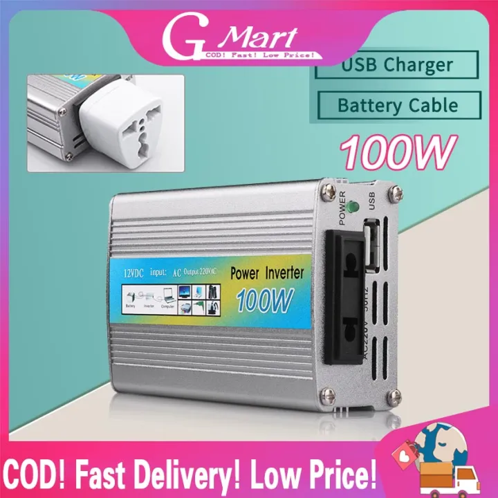 DC12V To AC110V/220V Car Inverter Continuous 100W Peak Car Modified ...