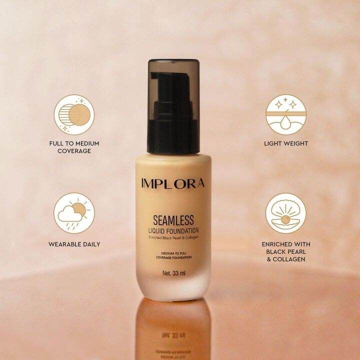 Implora Seamless Liquid Foundation 33ml | Lazada Indonesia