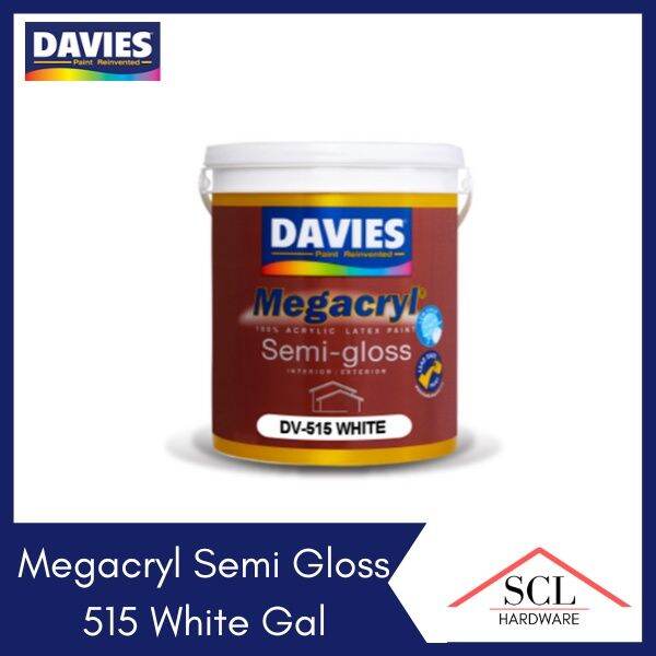 DAVIES Megacryl Semi-Gloss White Gallon | Lazada PH